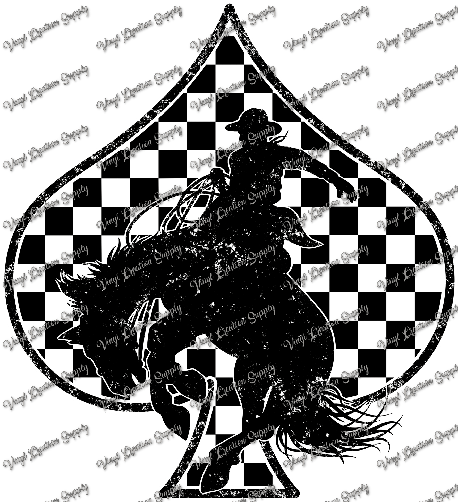 Cowboy Checkered Spade – VCS' DIY Shirts & More