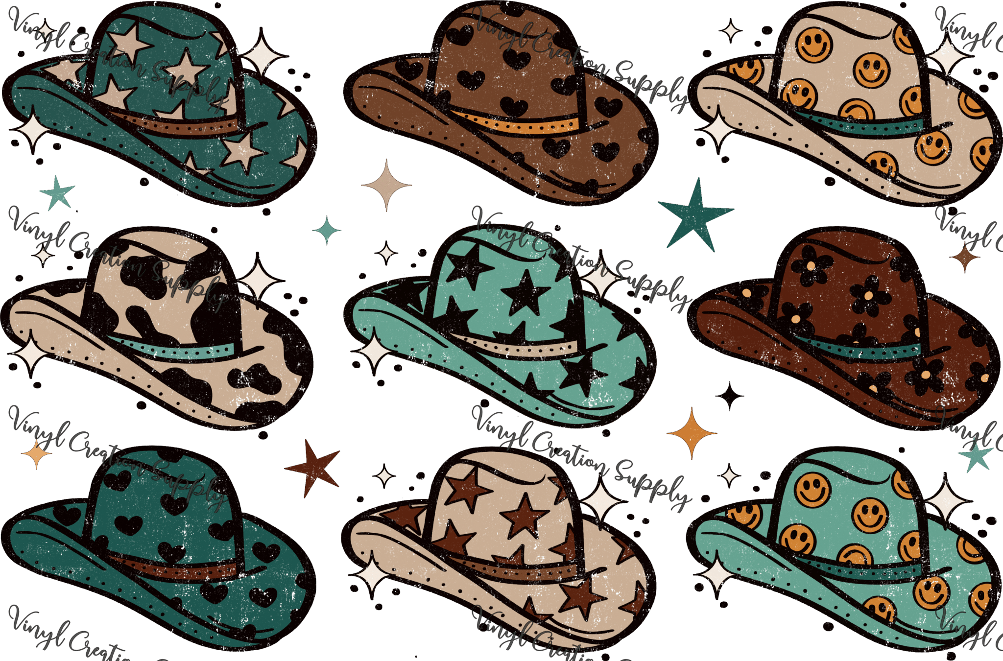 Cowgirl Hats in Blue – VCS' DIY Shirts & More