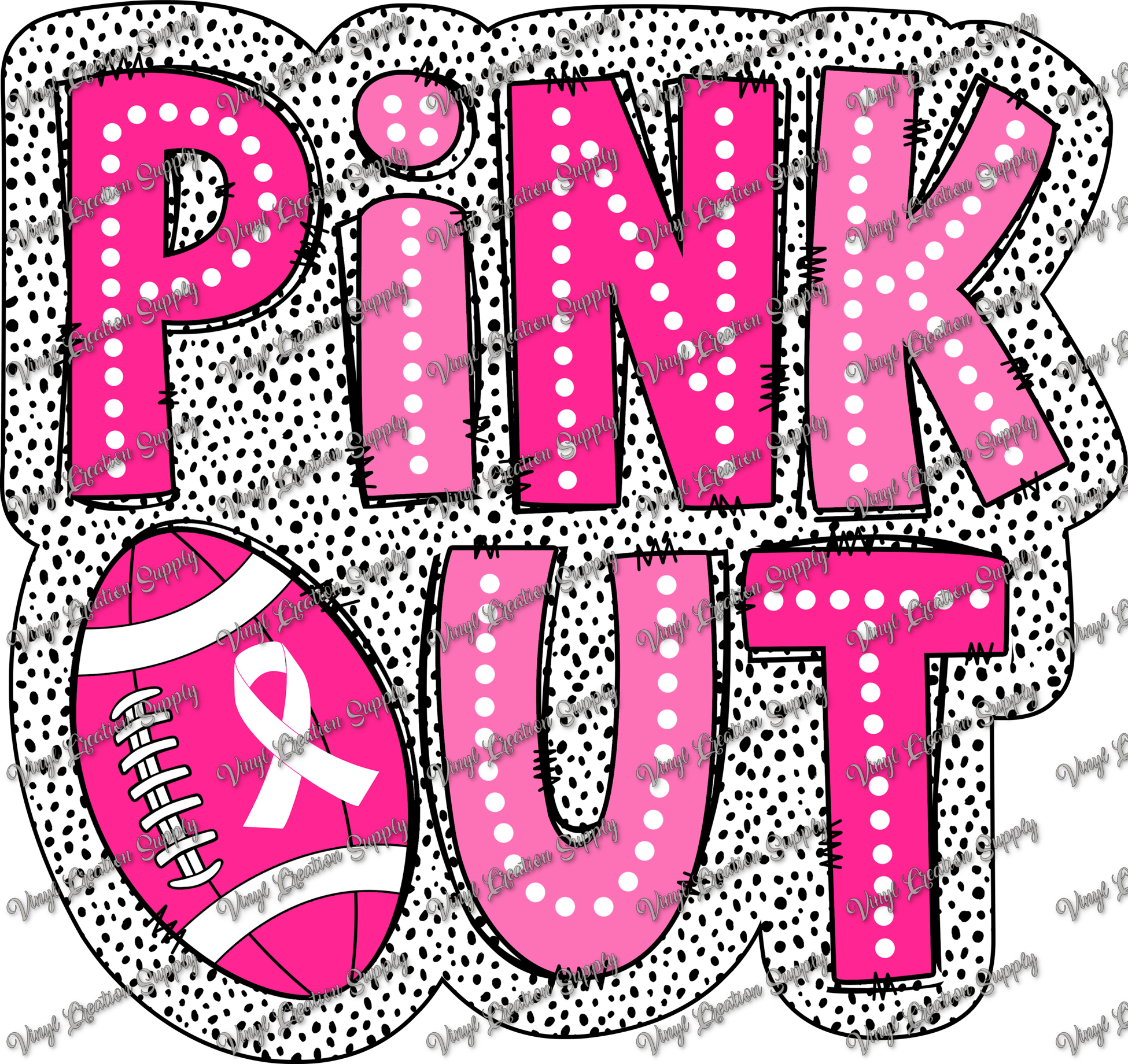 Pink Out Football Polka Dots – VCS' DIY Shirts & More