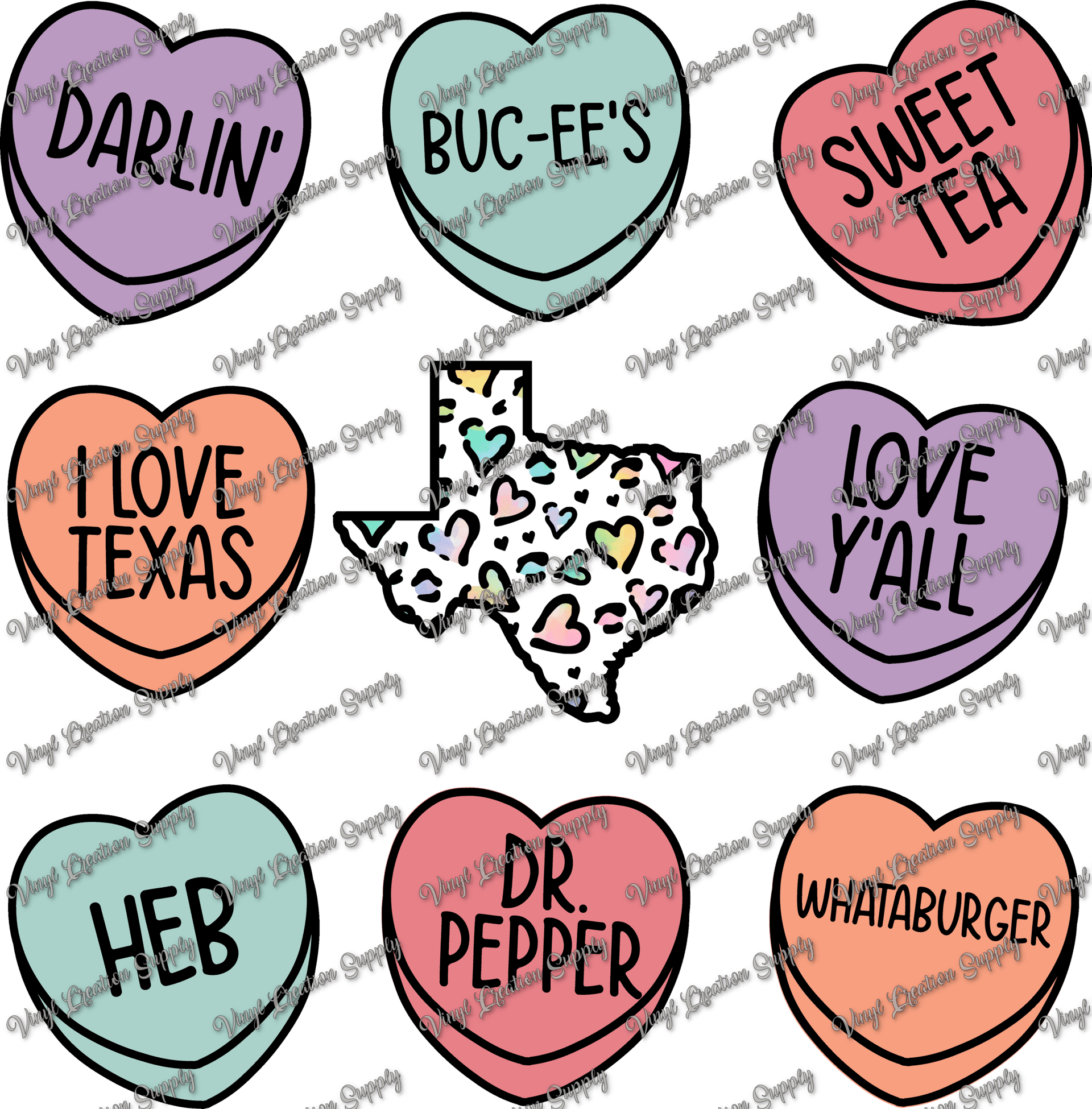 TX Conversation Hearts – VCS' DIY Shirts & More